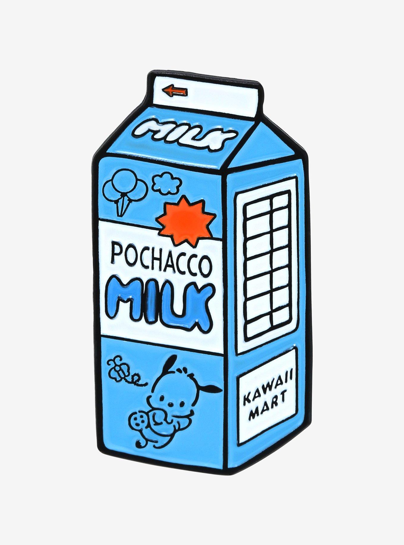 Sanrio Kawaii Mart Pochacco Milk Carton Enamel Pin Boxlunch Exclusive