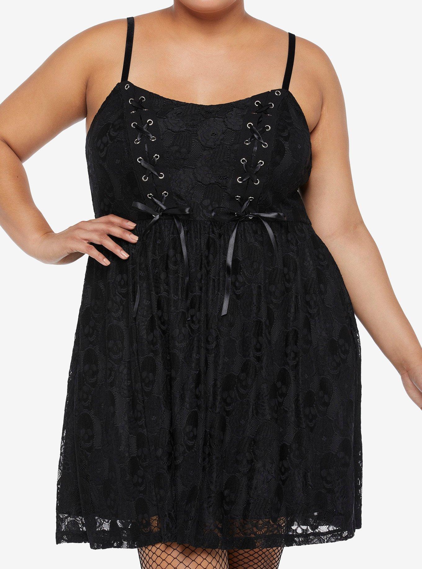 Black Skull Lace Dress Plus Size Hot Topic