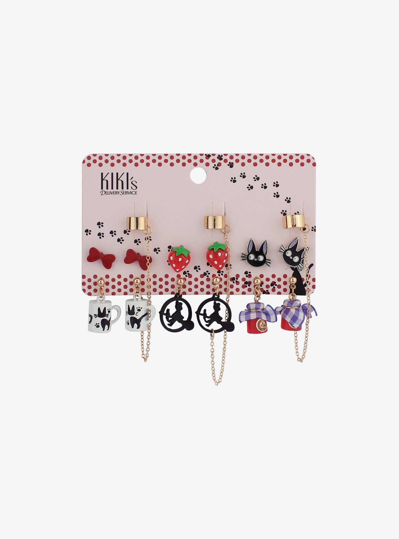 Studio Ghibli Kiki's Delivery Service Jiji Strawberry Jam Cuff Earring ...