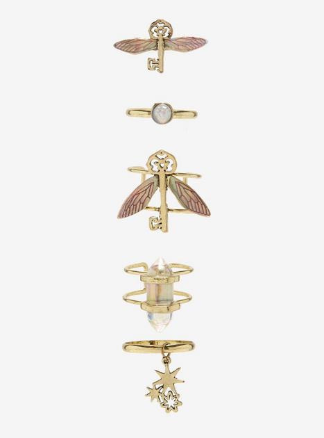 Harry Potter Winged Key Crystal Ring Set | Hot Topic