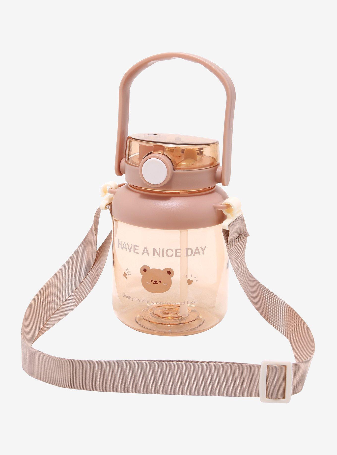 Teddy Bear Acrylic Water Bottle With Strap | Hot Topic