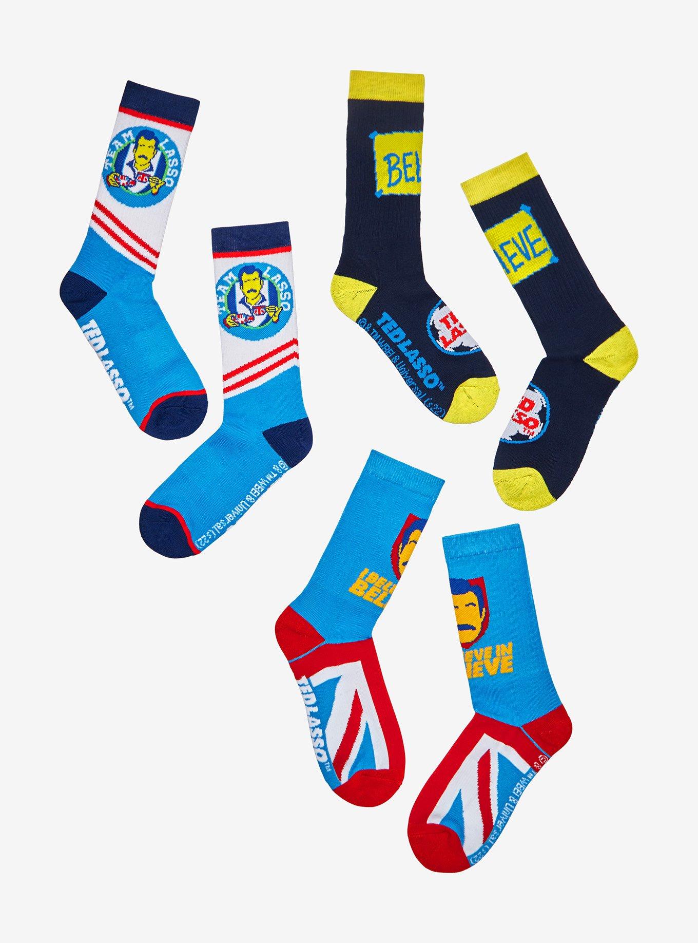 Ted Lasso Believe Crew Socks 3 Pack | Hot Topic