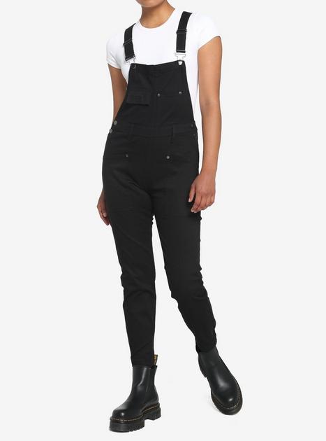 Black Front Pocket Overalls | Hot Topic