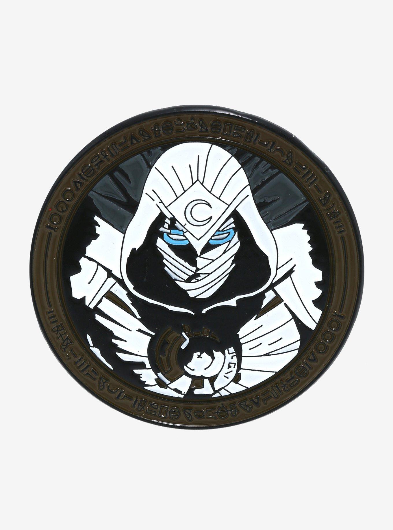 Marvel Moon Knight Circle Portrait Enamel Pin | BoxLunch