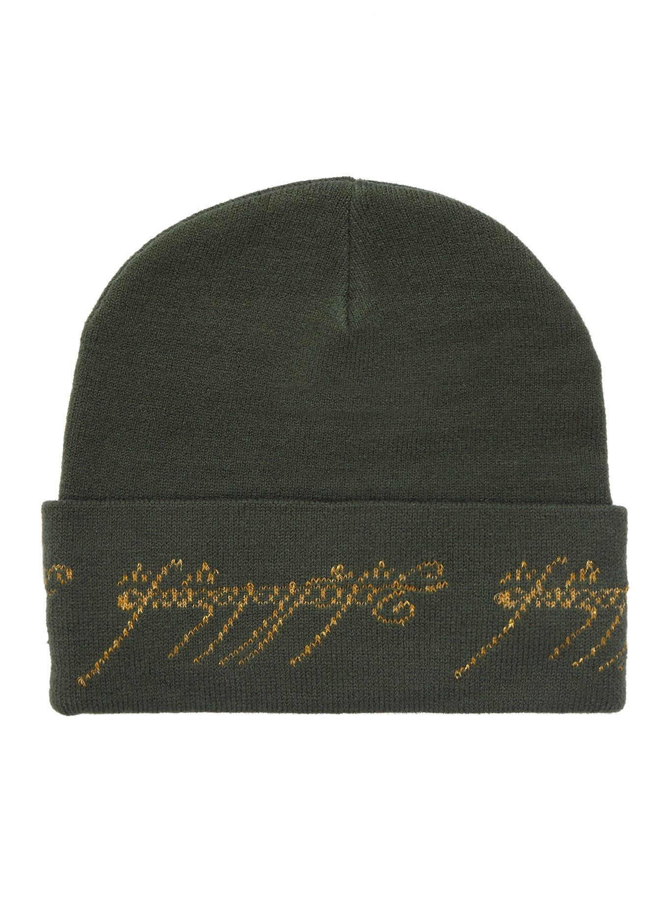 The Lord of the Rings Ring Verse Tengwar Script Cuff Beanie - BoxLunch ...