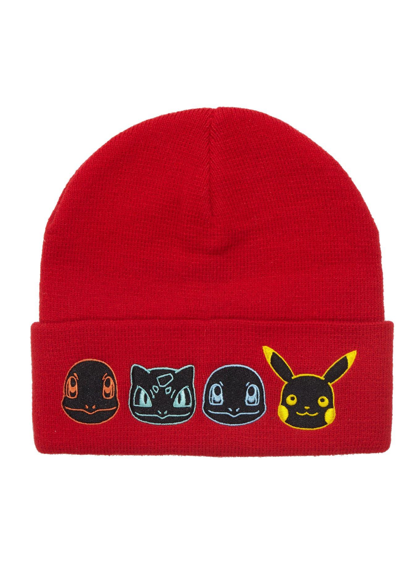 Pokémon Gen 1 Starters & Pikachu Cuff Beanie - BoxLunch Exclusive ...