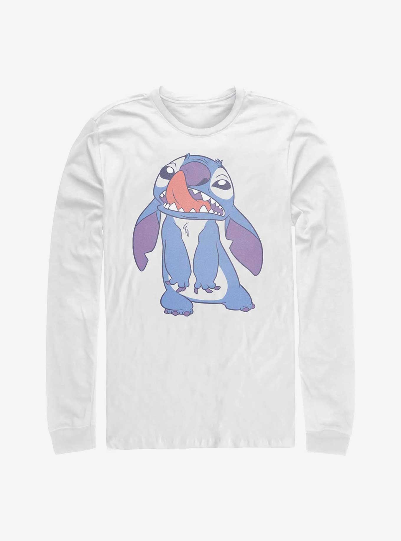 Disney Lilo & Stitch Nose Pick Long-Sleeve T-Shirt - WHITE | BoxLunch