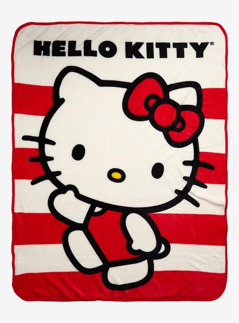 Hello Kitty Stripe Throw Blanket | Hot Topic