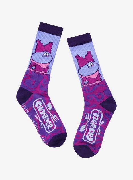Chowder Purple Swirl Crew Socks | Hot Topic