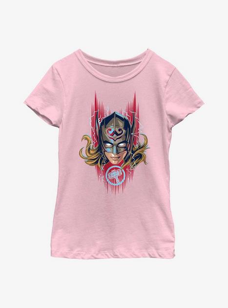 Marvel Thor: Love And Thunder Mighty Thor Helmet Youth Girls T-Shirt ...