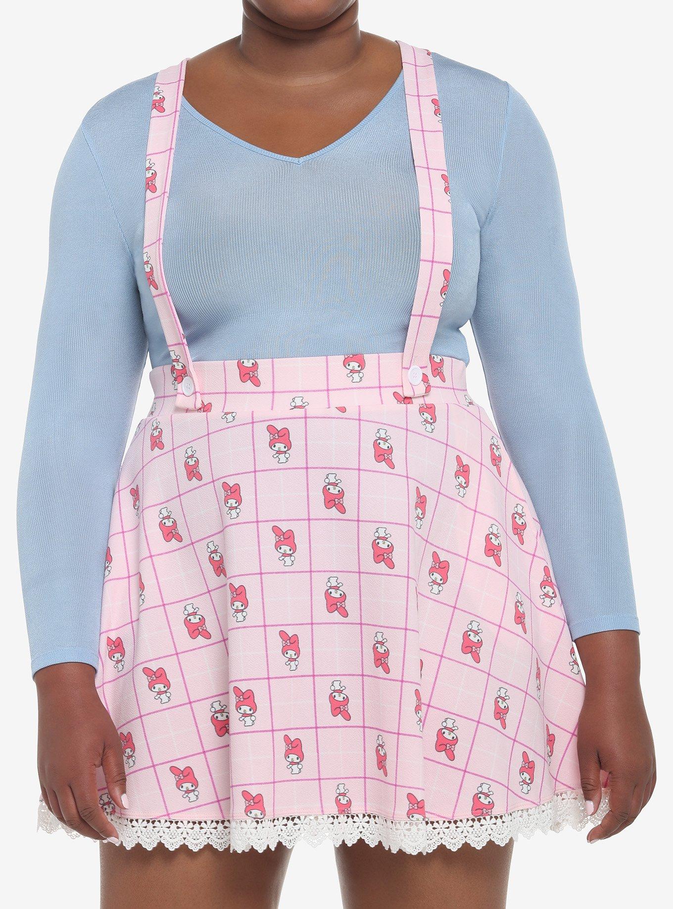 My Melody Plaid And Lace Suspender Skirt Plus Size Hot Topic