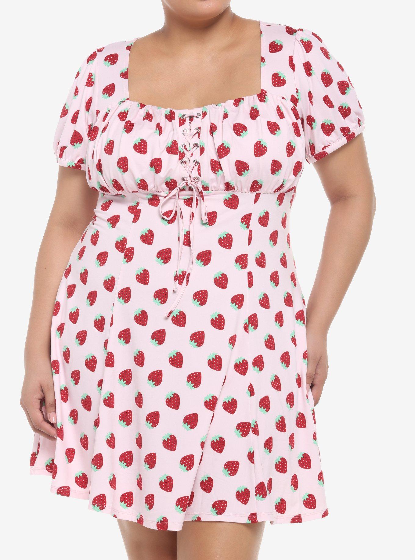 Strawberry Empire Waist Dress Plus Size Hot Topic