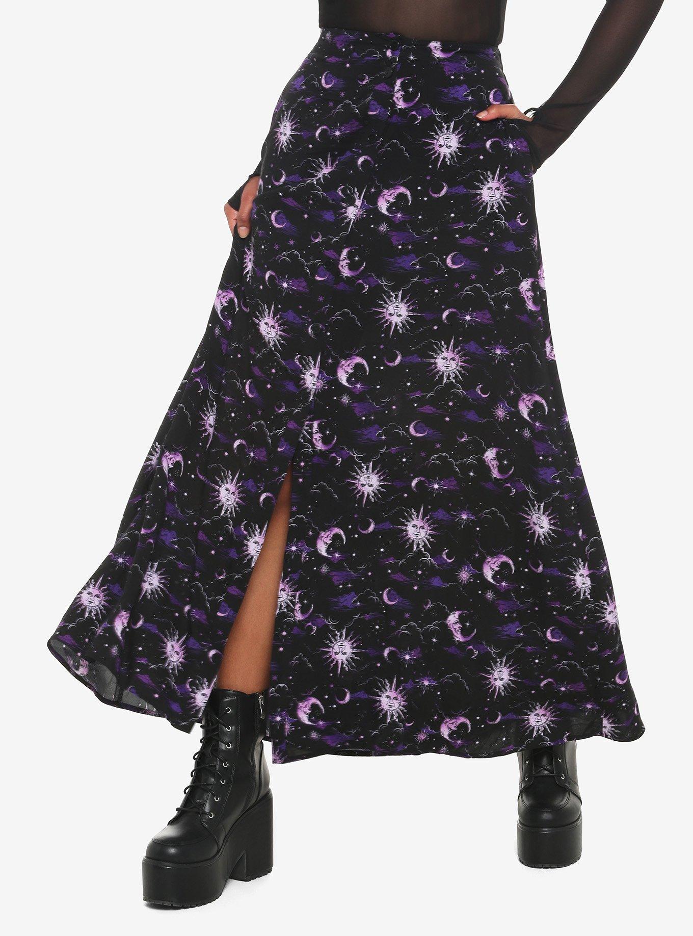 Celestial Print Maxi Skirt | Hot Topic