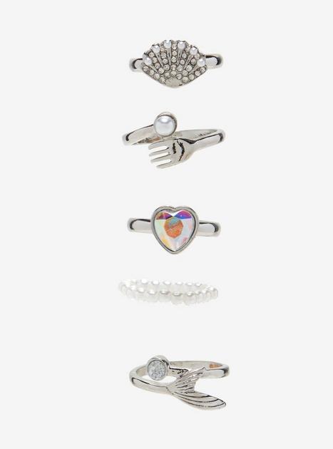 Disney The Little Mermaid Pearl Ring Set | Hot Topic