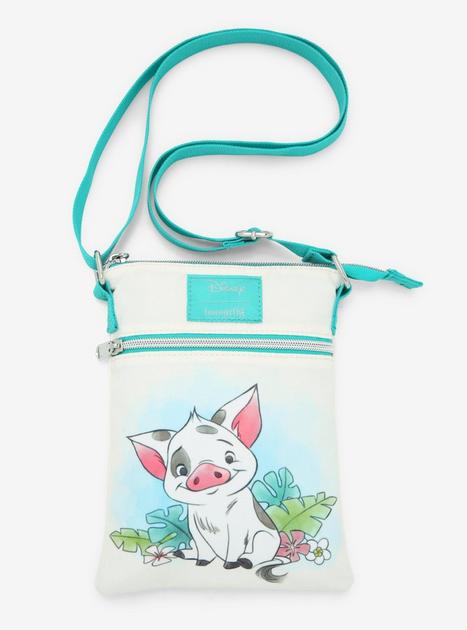 Loungefly Disney Moana Pua & Hei Hei Watercolor Passport Crossbody Bag ...