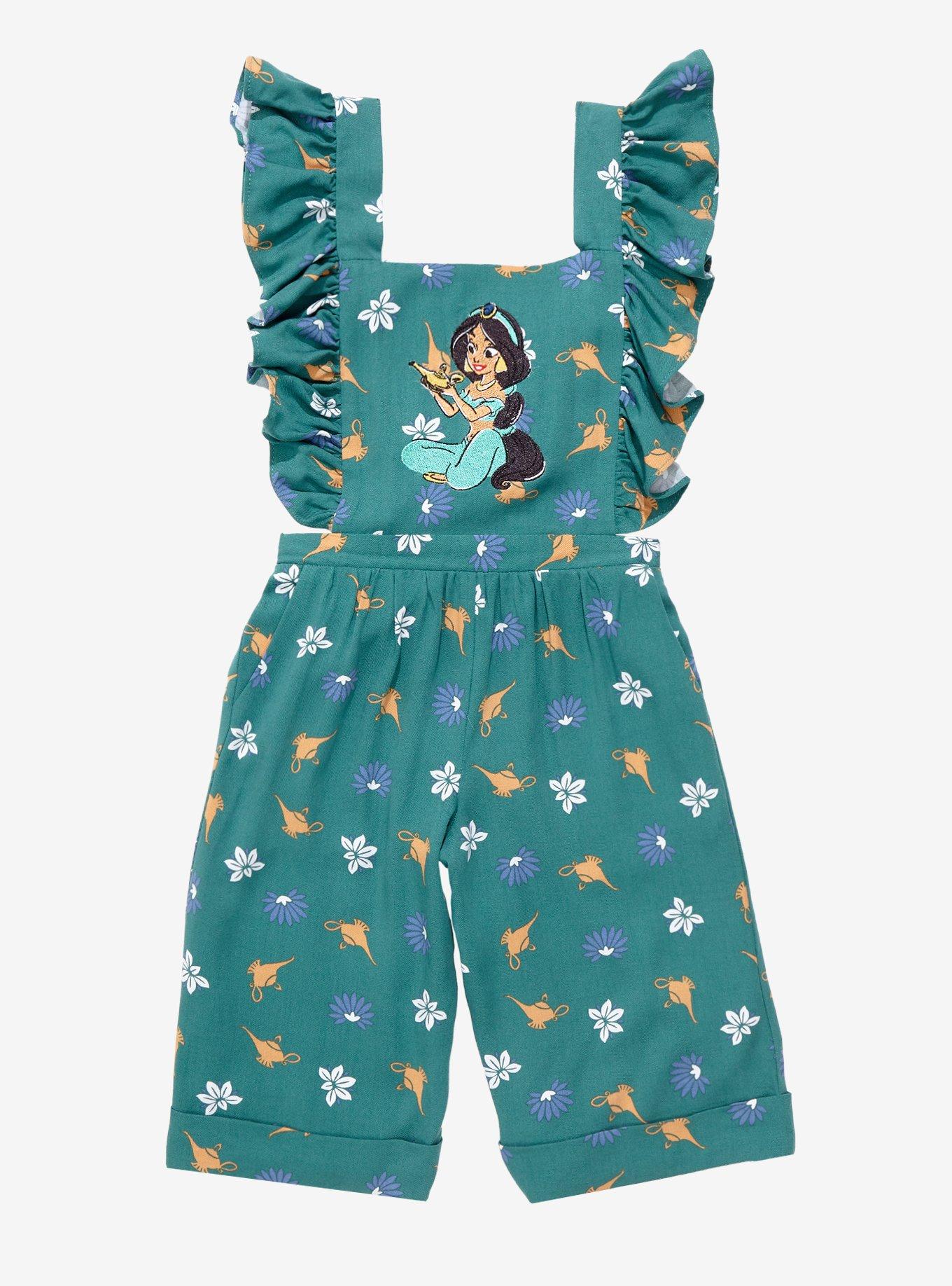 Our Universe Disney Aladdin Princess Jasmine Ruffled Toddler Overalls ...