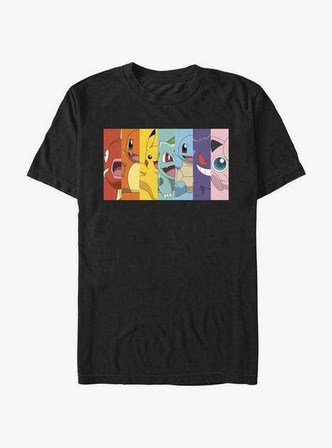 Pokemon Rainbow Faces T-Shirt - BLACK | Hot Topic