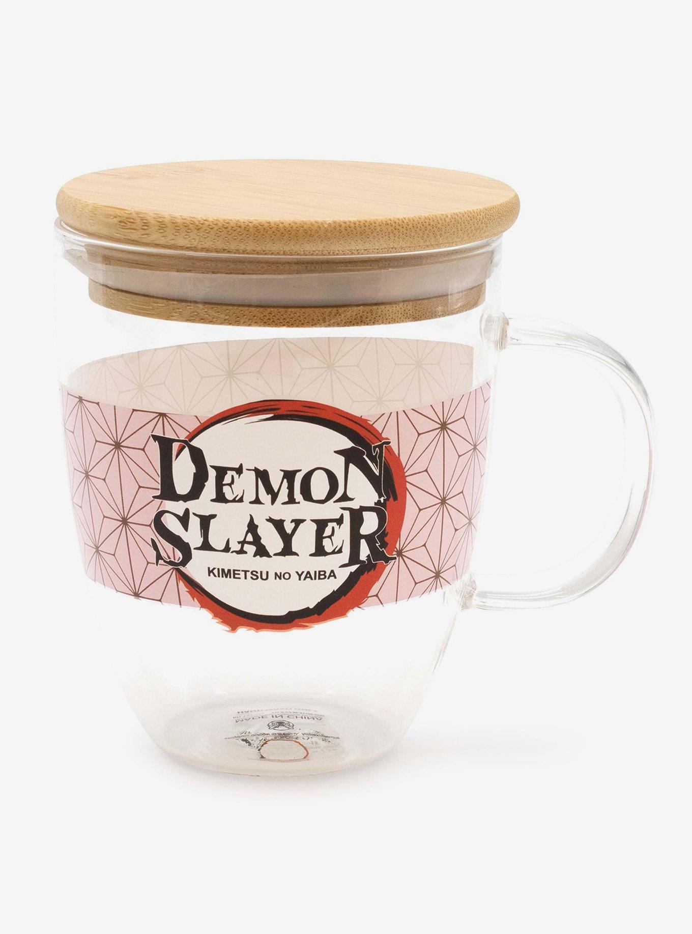 Demon Slayer: Kimetsu no Yaiba Nezuko Pattern Glass Mug with Lid | BoxLunch