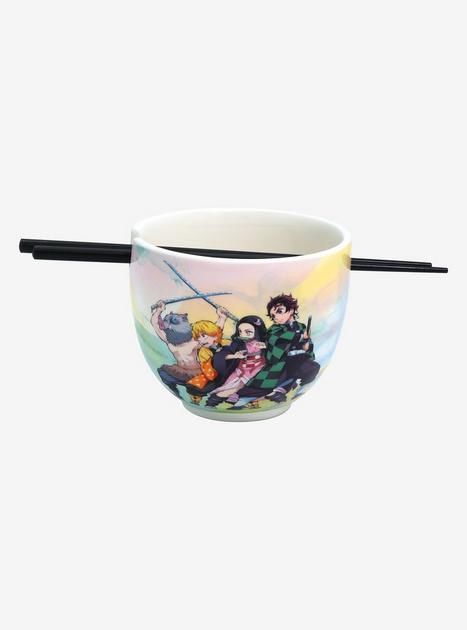 Demon Slayer: Kimetsu no Yaiba Group Portrait Watercolor Ramen Bowl ...