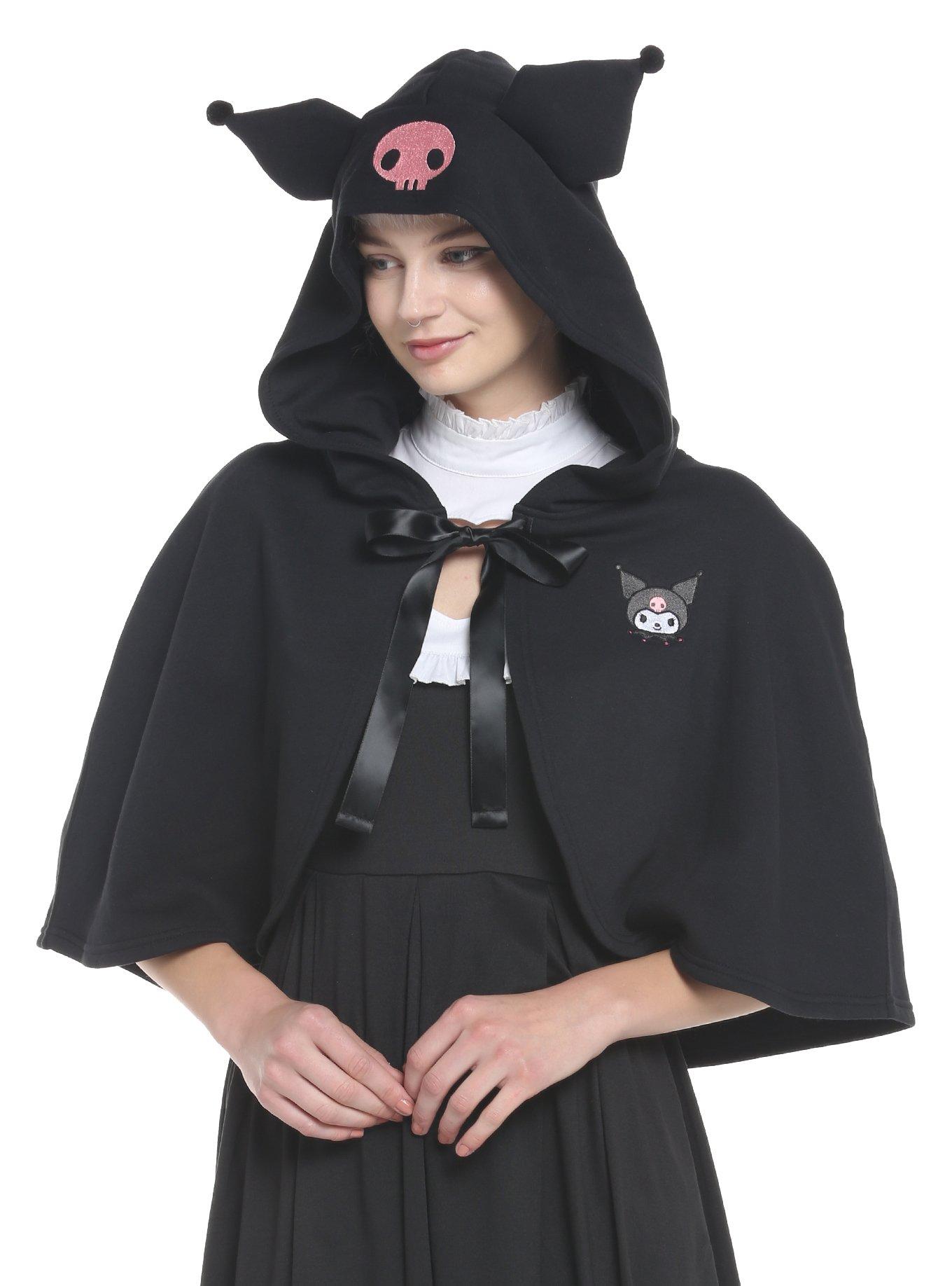 Kuromi Figural Ears Girls Capelet | Hot Topic