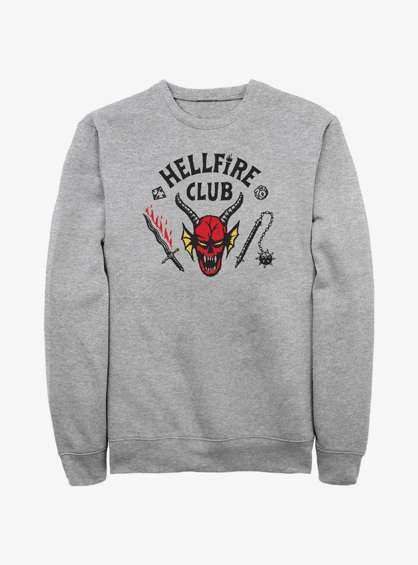 Stranger Things Hellfire Club Logo Sweatshirt - GREY | Hot Topic