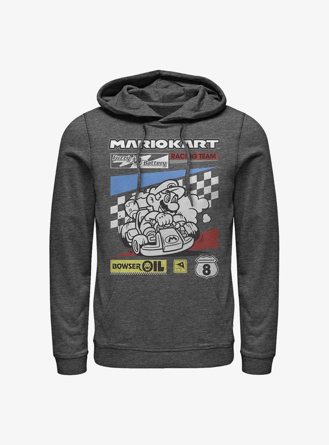 Nintendo Mario Kart Racing Team Hoodie - GREY | BoxLunch
