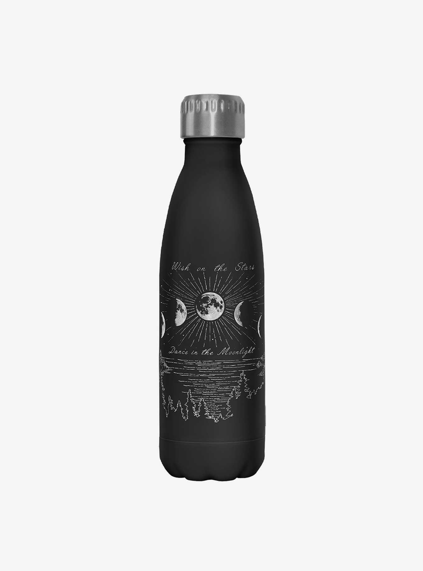 Moon Light Vibes Stainless Steel Water Bottle - BLACK | Hot Topic