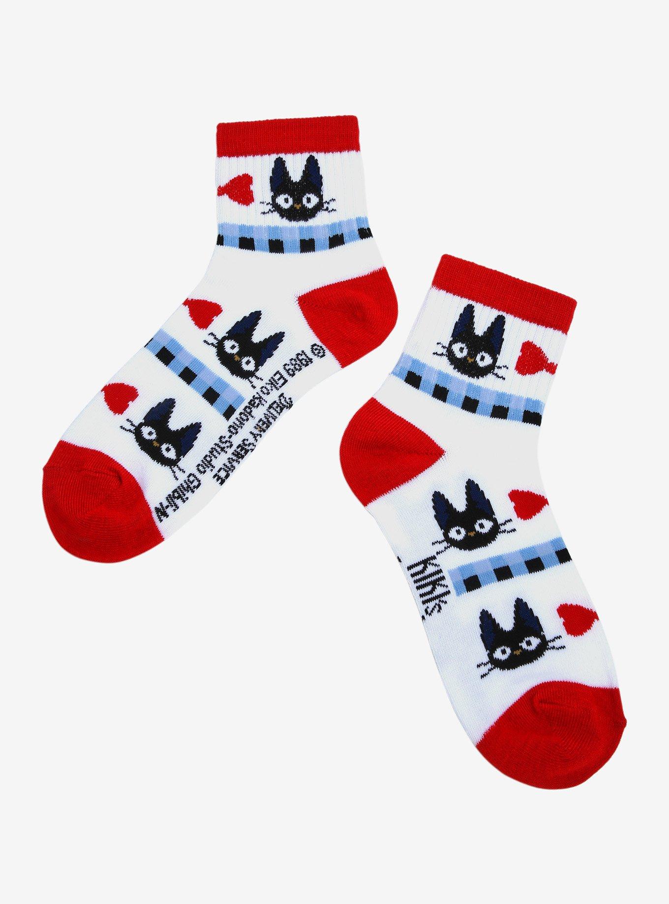 Studio Ghibli Kiki's Delivery Service Jiji & Bow Crew Socks - BoxLunch ...