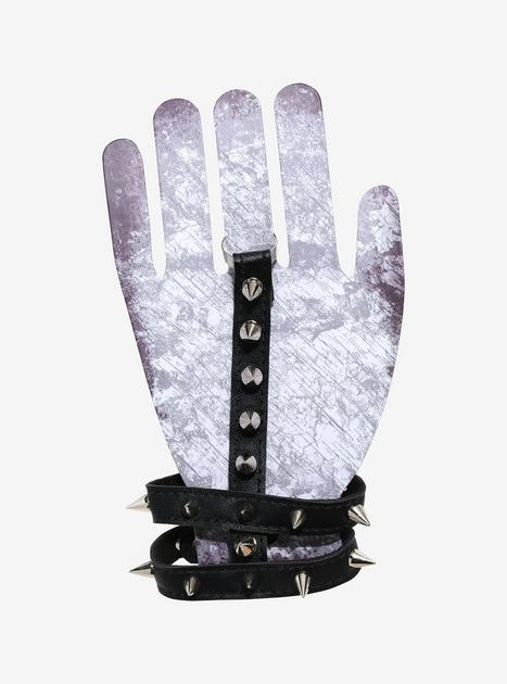 Faux Leather Spike Hand Ring Bracelet | Hot Topic