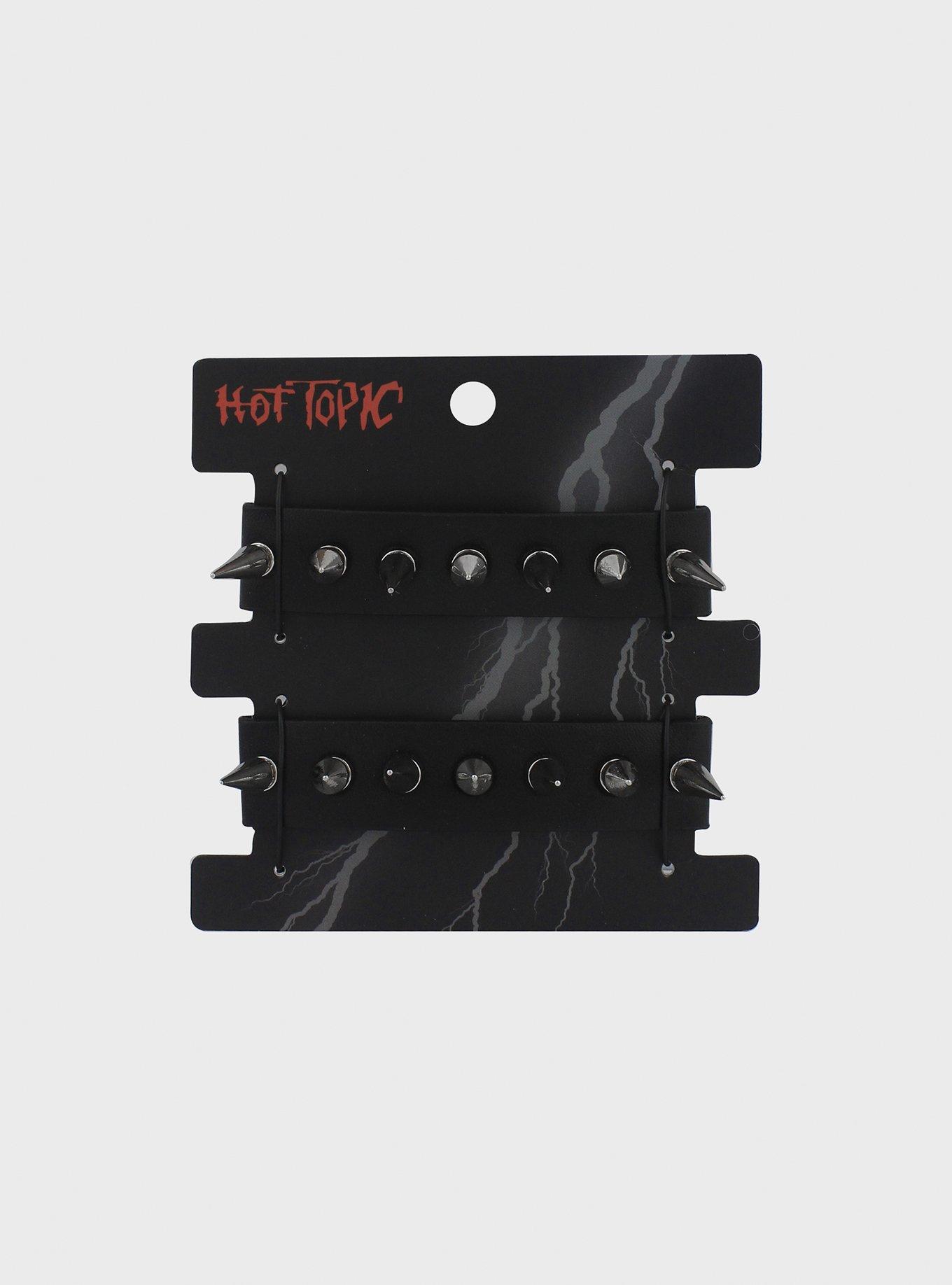 Spiked Faux Leather Bracelet Cuff Set | Hot Topic