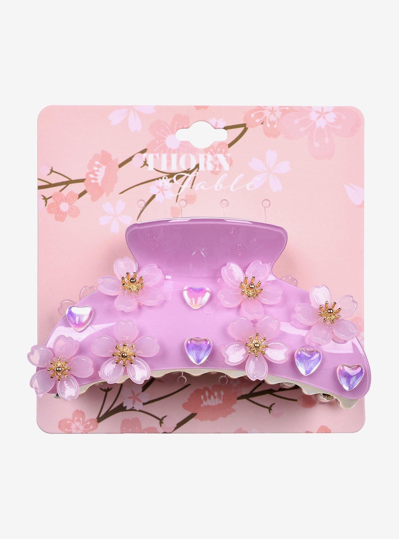 Pink Sakura Heart Hair Clip | Hot Topic