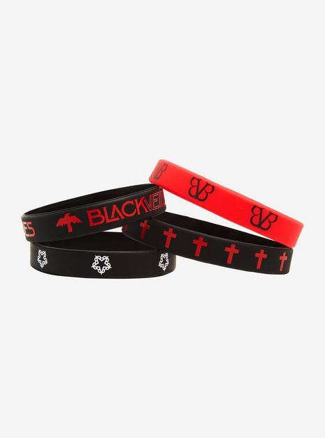 Black Veil Brides Logo Rubber Bracelet Set | Hot Topic
