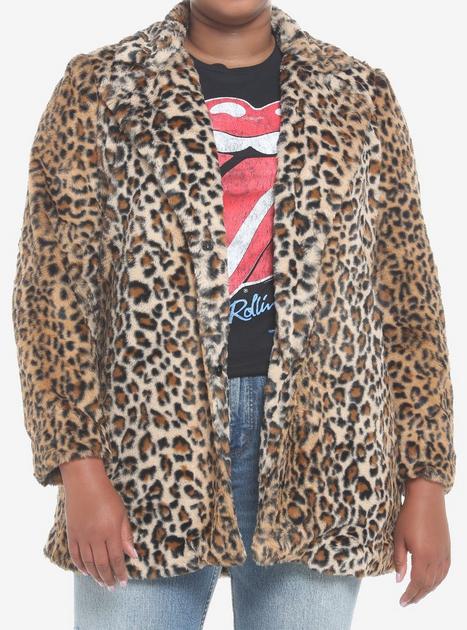 Leopard Faux Fur Girls Coat Plus Size | Hot Topic