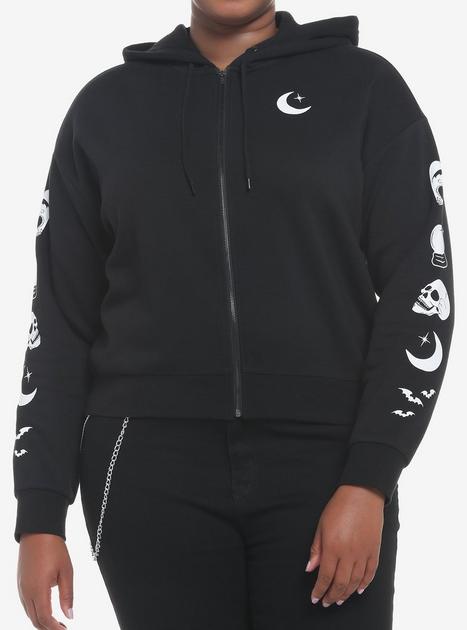 Moon Hex Girls Crop Hoodie Plus Size | Hot Topic