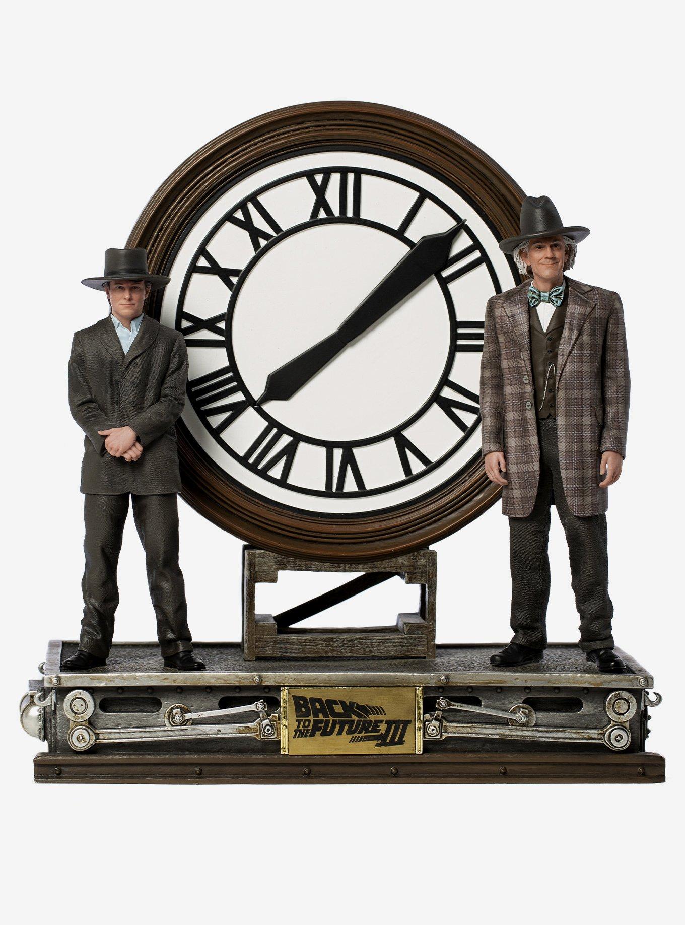 Back To the Future III Marty and Doc at the Clock Art Scale | Hot Topic
