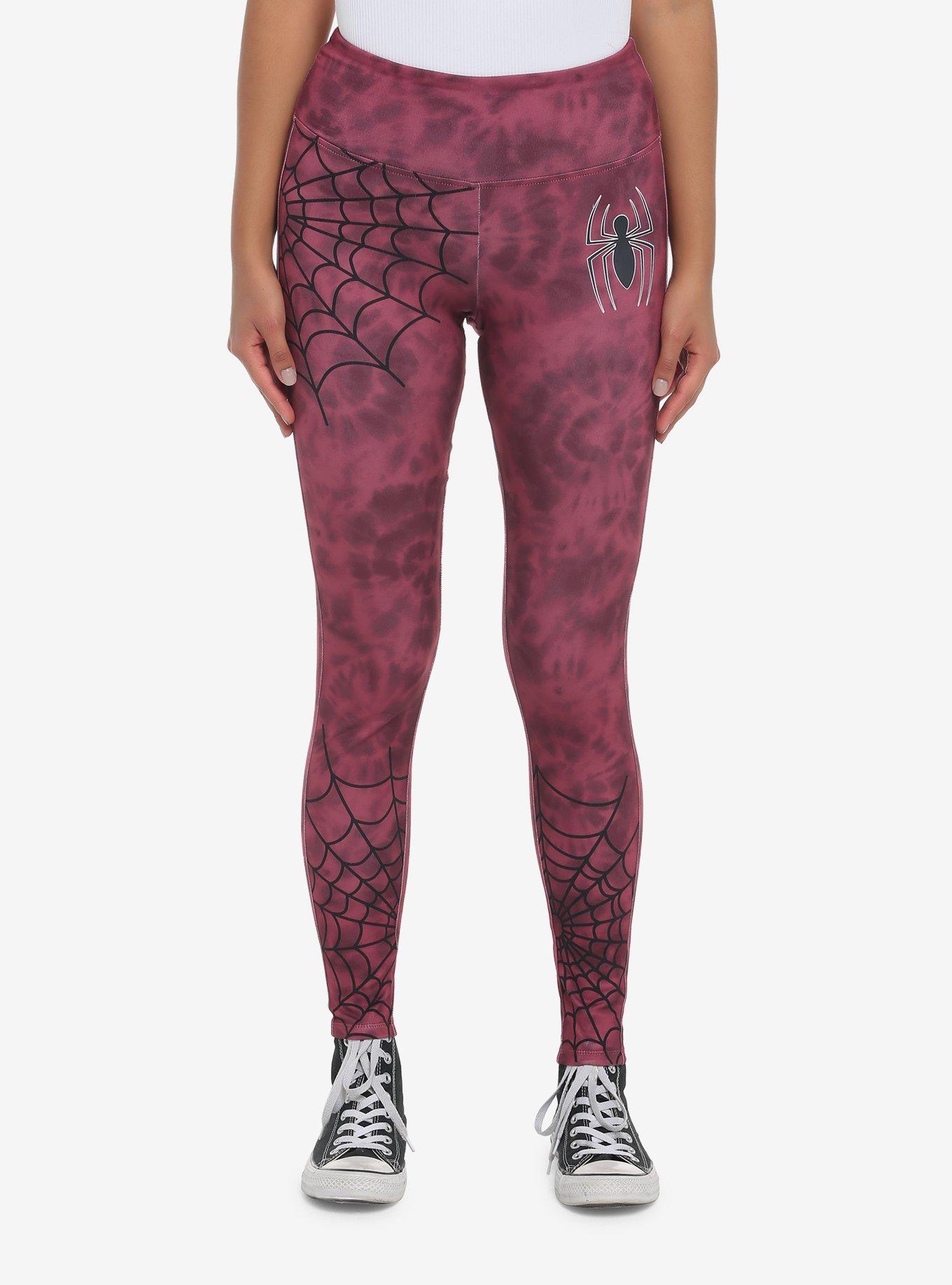 Her Universe Marvel Spider Man Logo Tie Dye Leggings Her Universe