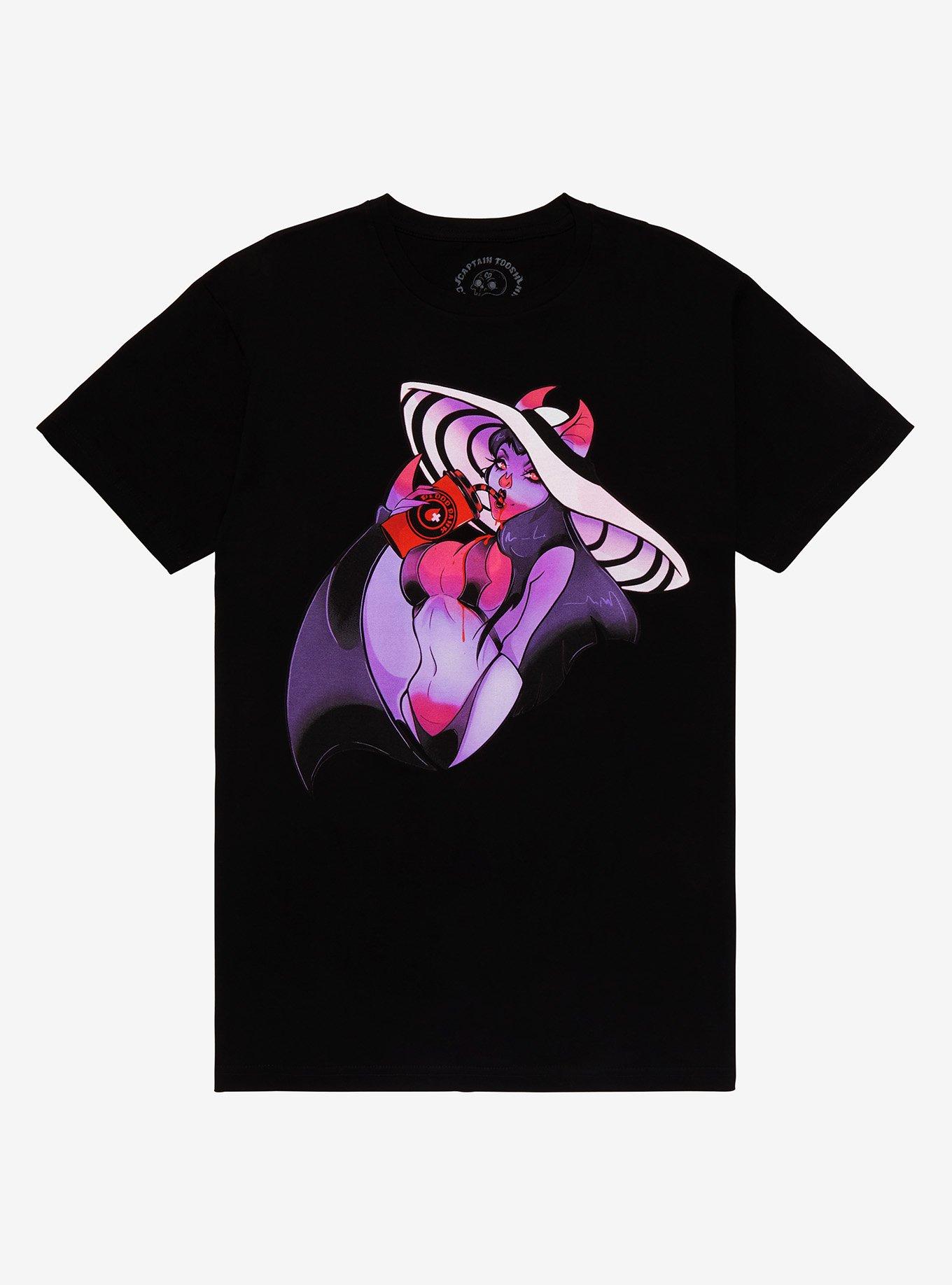 Blood-Drinking Devil Girl T-Shirt By Captain Toosh | Hot Topic