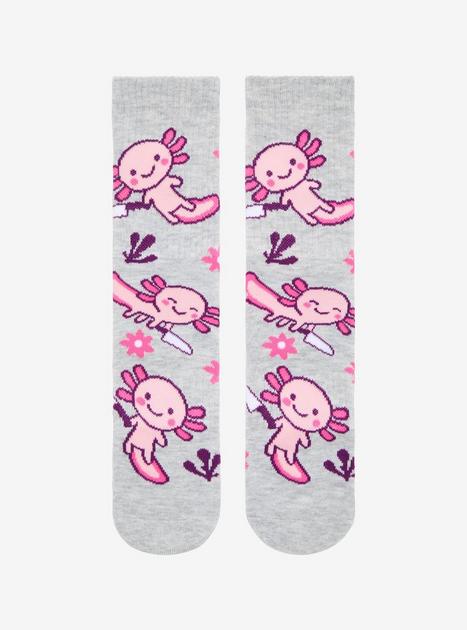 Axolotl Knife Crew Socks | Hot Topic