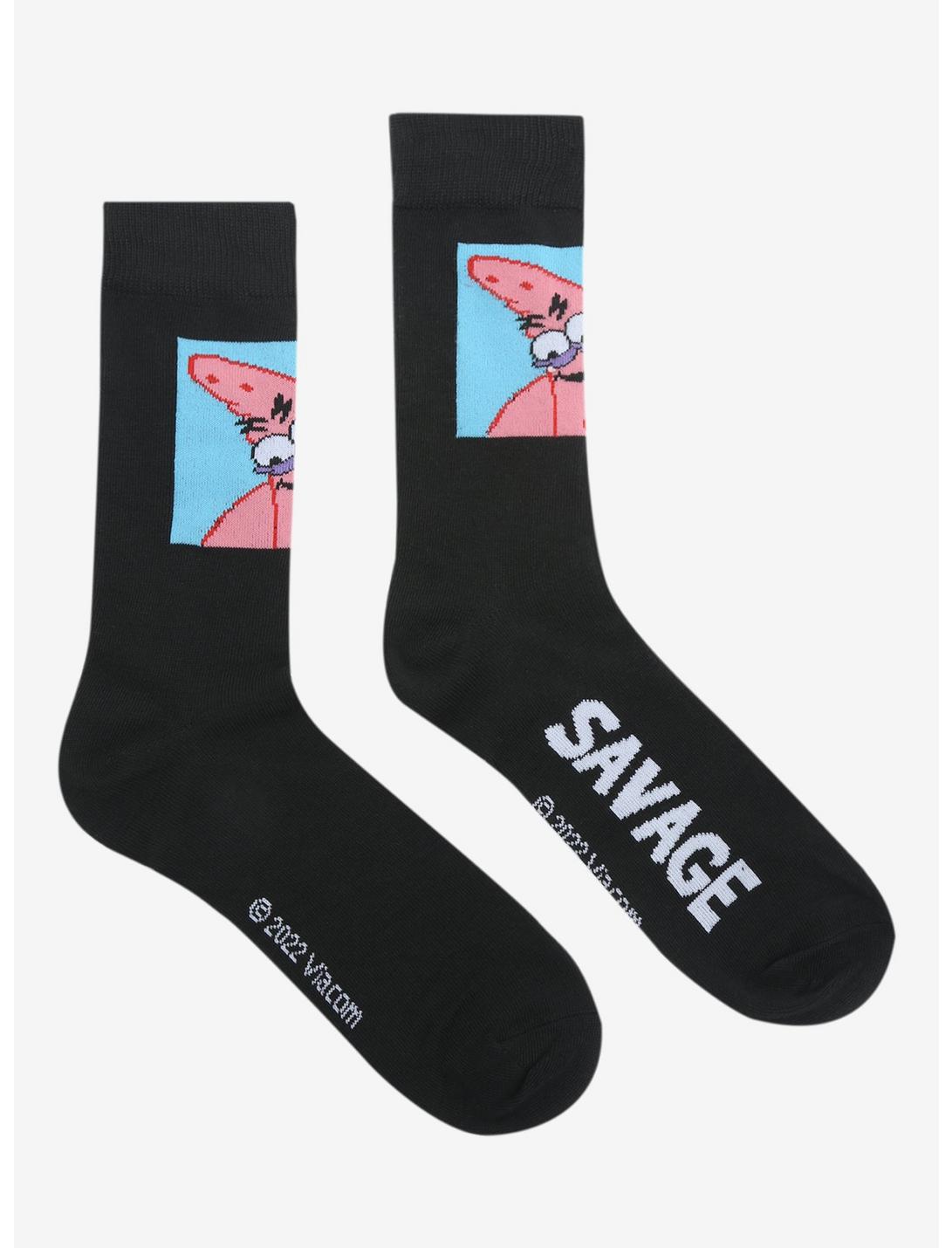 SpongeBob SquarePants Savage Patrick Crew Socks | Hot Topic SpongeBob SquarePants Savage Patrick Crew Socks | Hot Topic