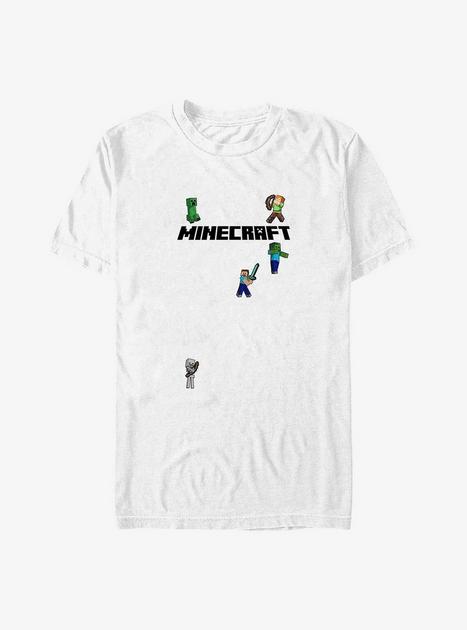 Minecraft Logo Sprites Overworld T-Shirt - WHITE | BoxLunch