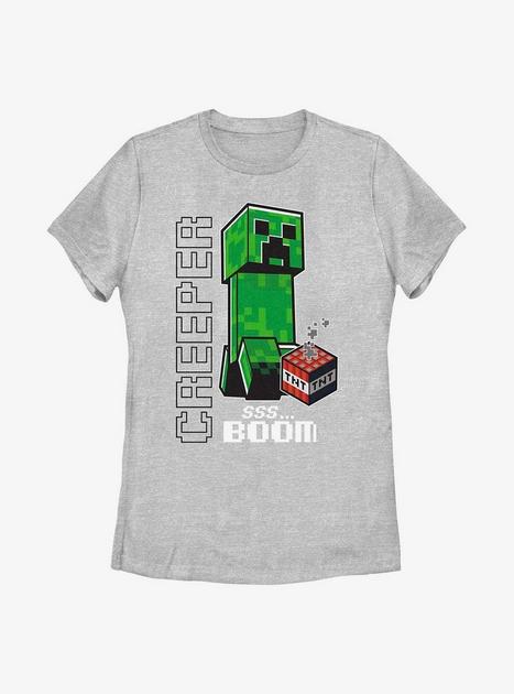 Minecraft Creepers Gonna Creep Womens T-Shirt - GREY | BoxLunch