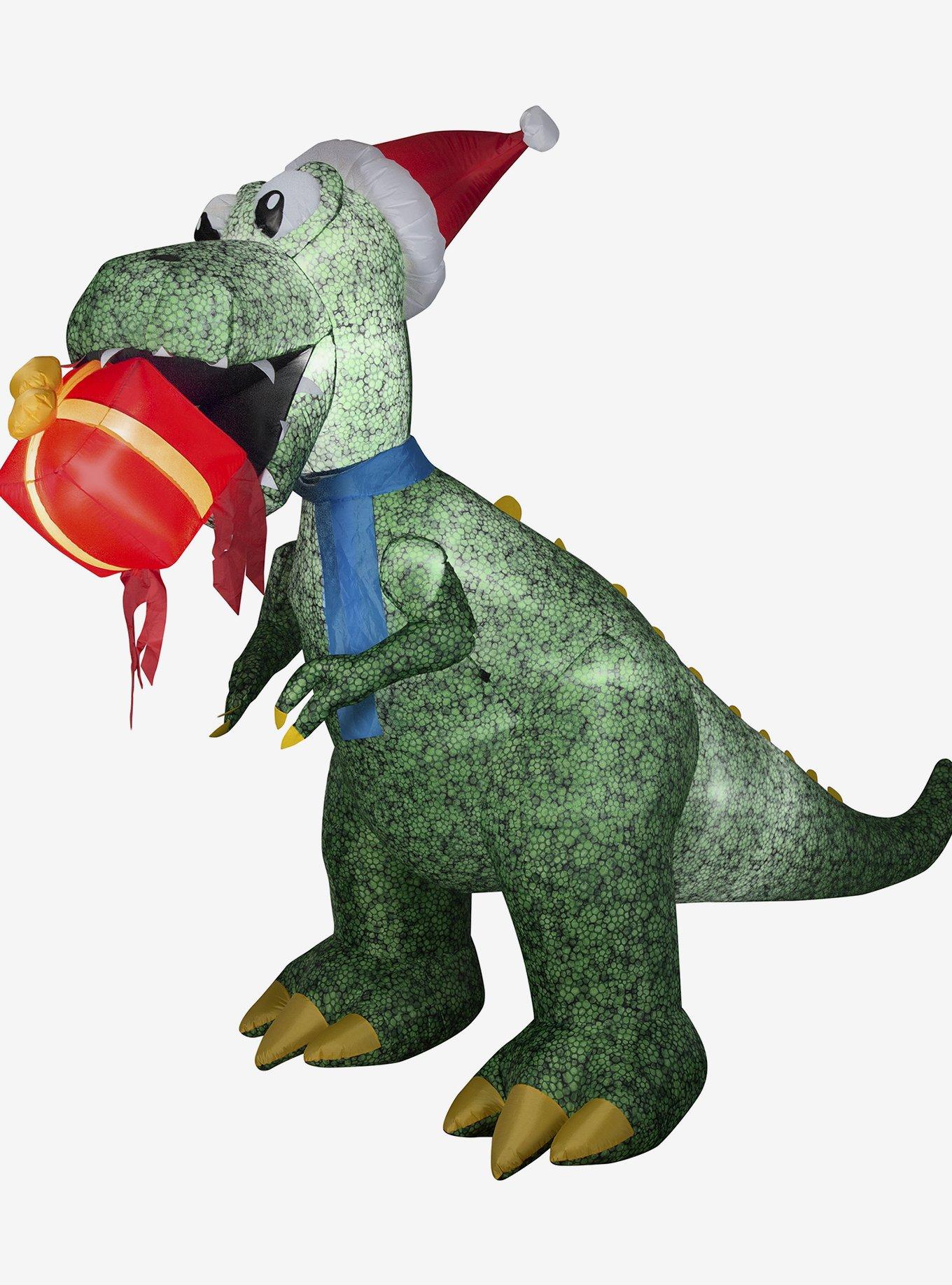Animated Airblown T Rex With Present | Hot Topic