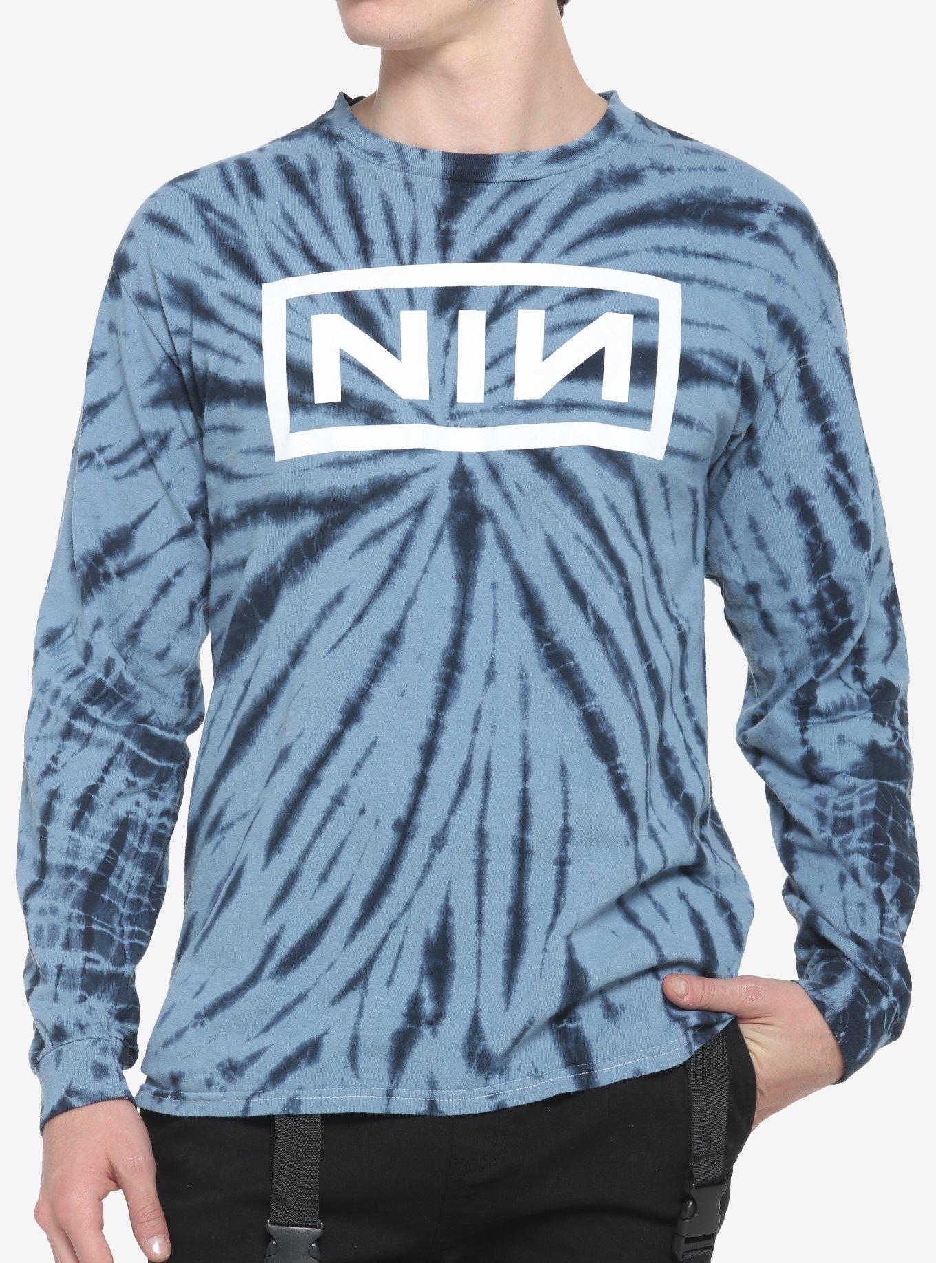 Nine Inch Nails Logo Tie Dye Long Sleeve Shirt Hot Topic