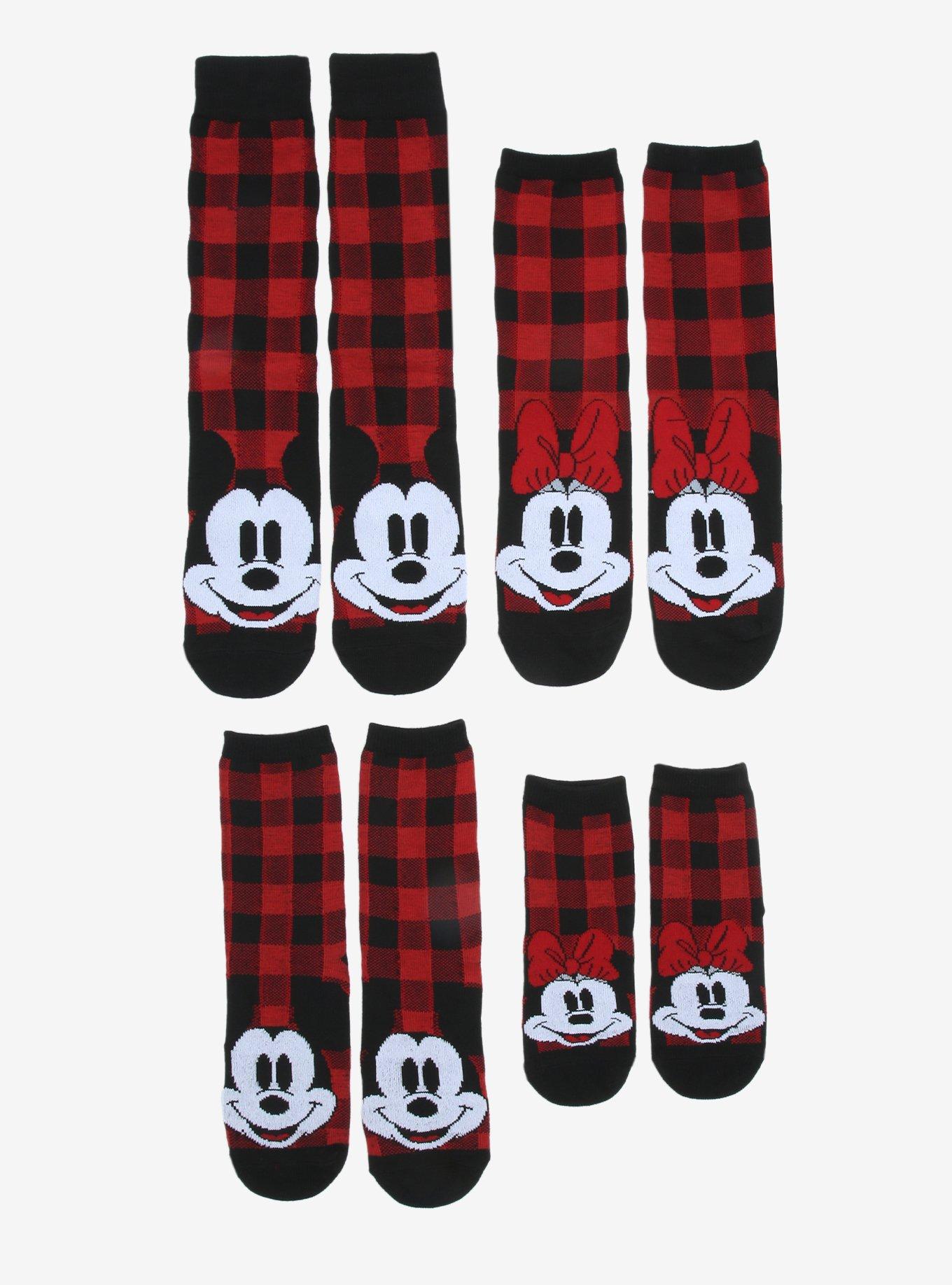 Disney Mickey Mouse & Minnie Mouse Plaid Family Sock Set | Her Universe