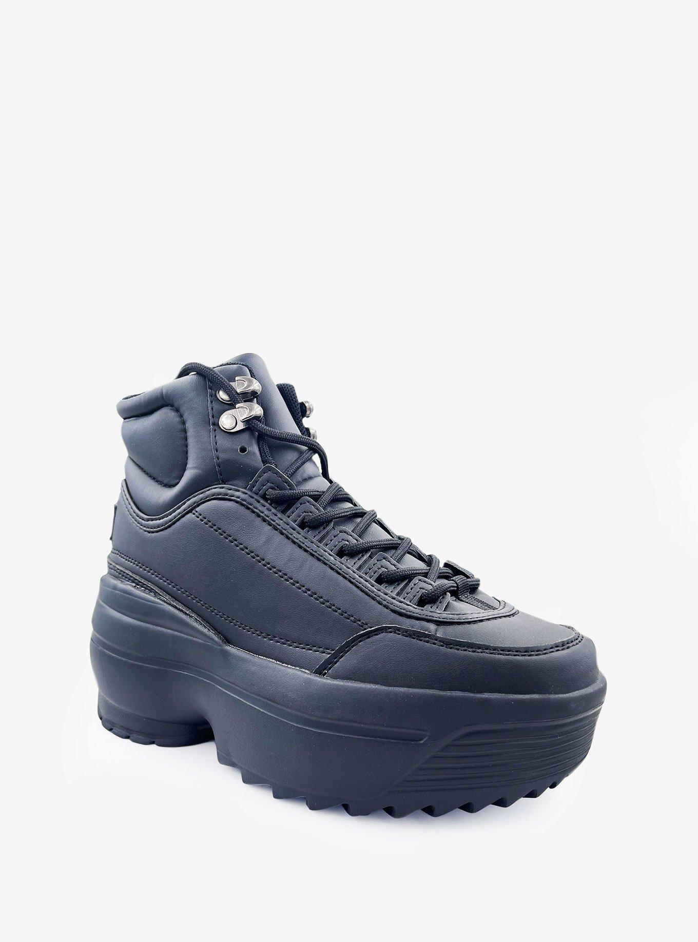 Macy High Platform Sneaker Black | Hot Topic