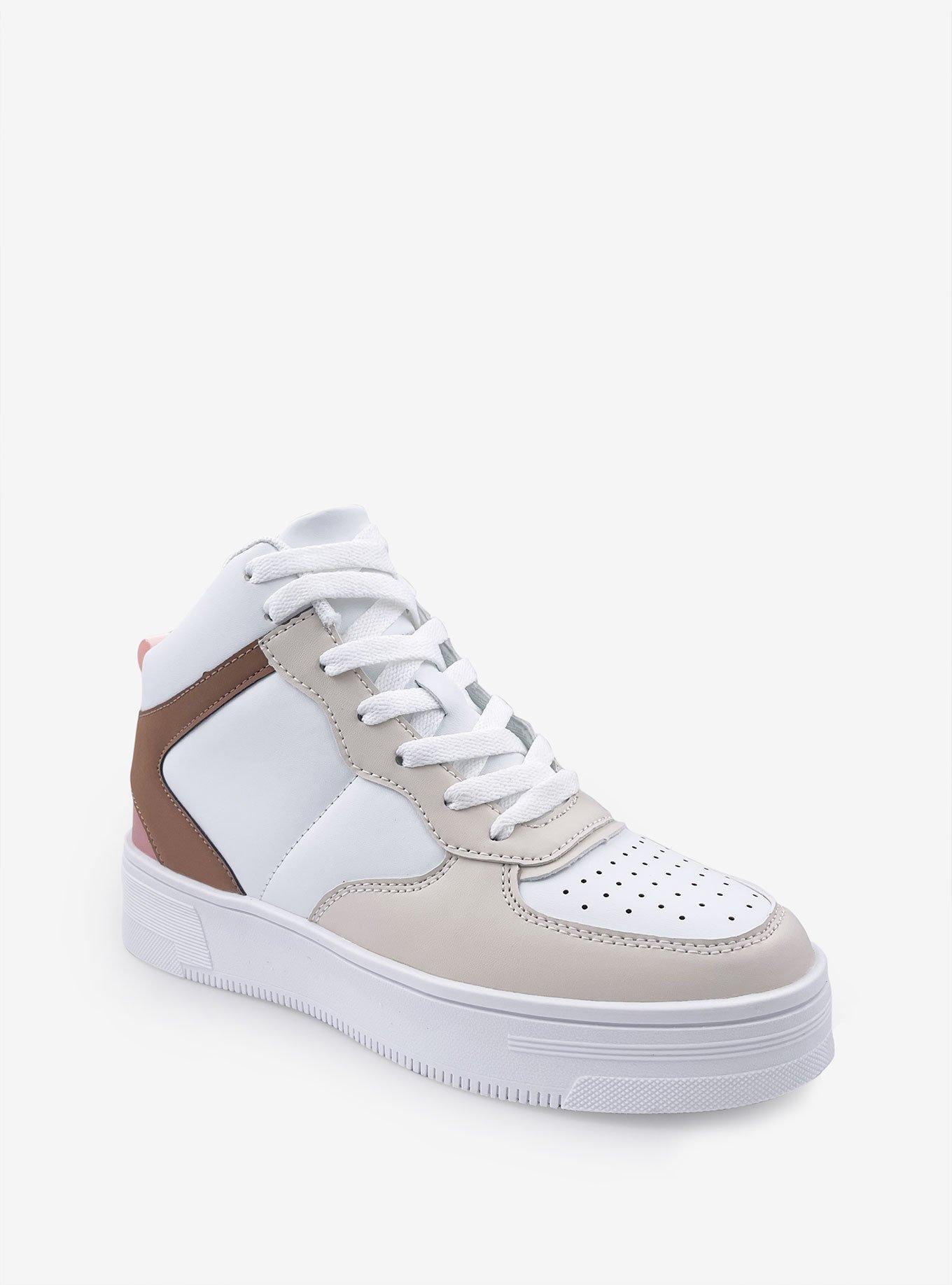 Rylee High Top Sneaker Beige | Hot Topic