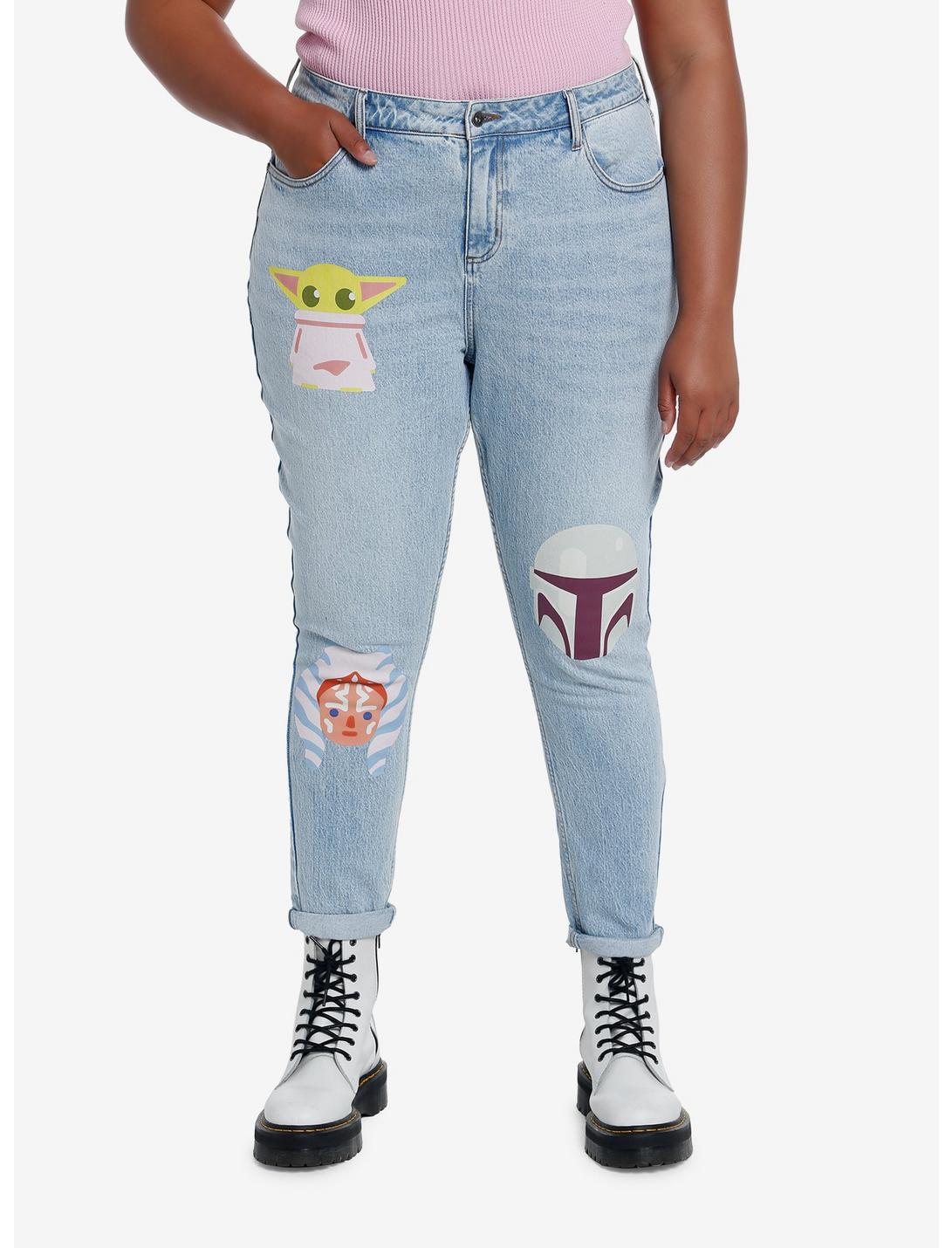 Her Universe Star Wars The Mandalorian Faces Mom Jeans Plus Size | Her ... Her Universe Star Wars The Mandalorian Faces Mom Jeans Plus Size | Her ...