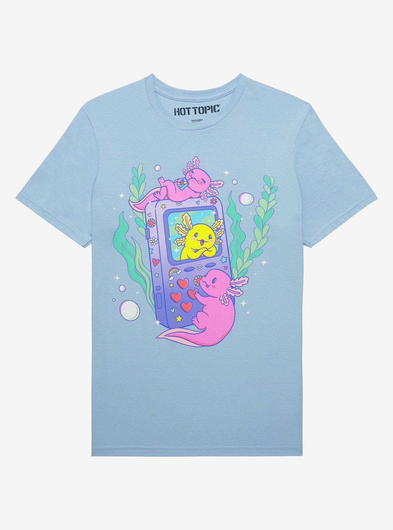 Axolotl Underwater Game Boyfriend Fit Girls T-Shirt | Hot Topic