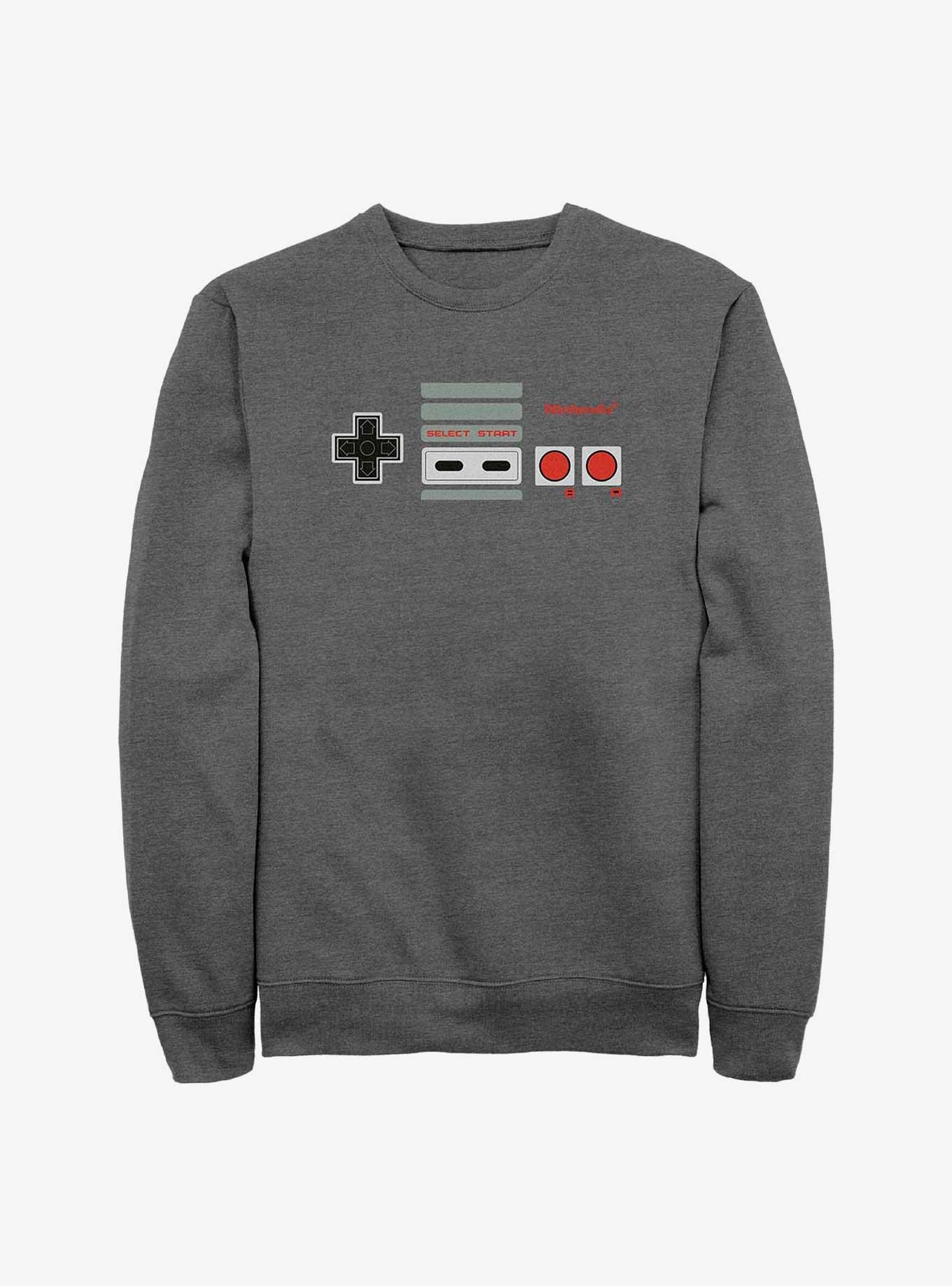 Nintendo NES Controller Sweatshirt - GREY | Hot Topic