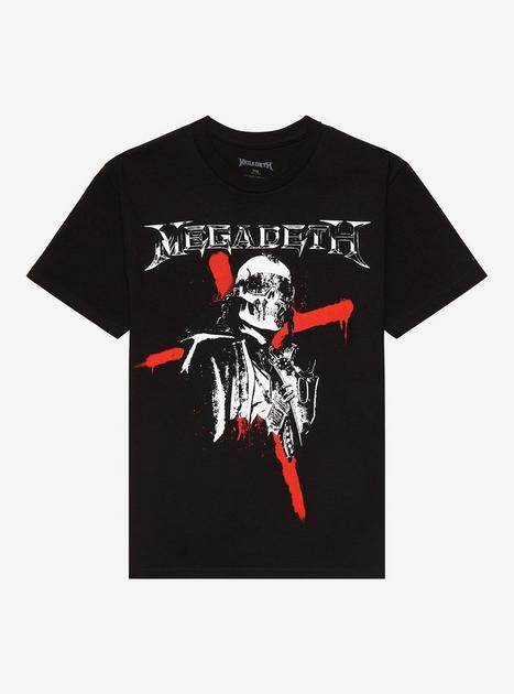 Megadeth Vic Rattlehead Cross Boyfriend Fit Girls T-Shirt | Hot Topic